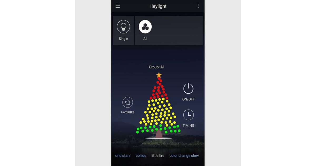 Heylight fényfüzér, 200 RGB LED, fekete kábel, IP44, BT vezérlés ...