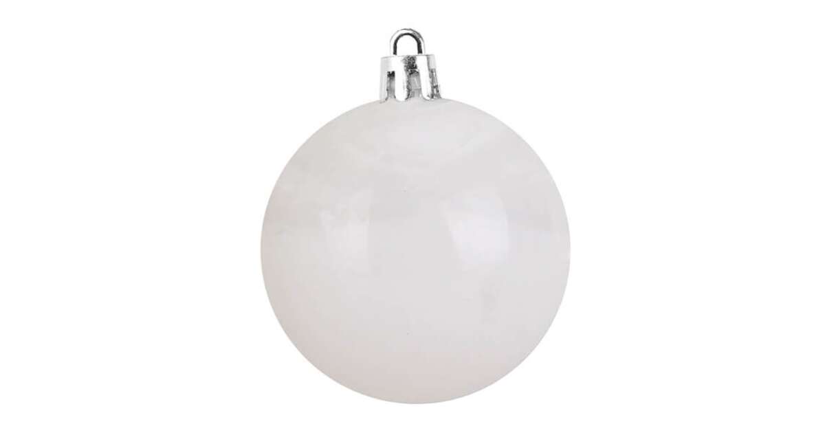 Karácsonyfa gömb dísz készlet - fehér - 24 darabos 3 cm | Pepita.hu