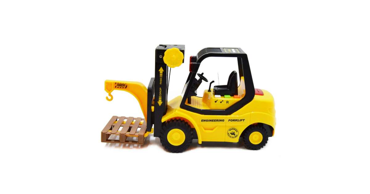 Játék targonca fel-le mozgatható emelővillával, raklappal | Pepita.hu