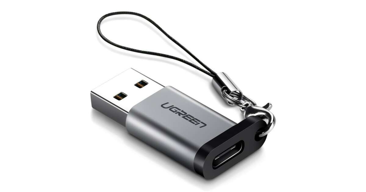 USB C (női) - USB (férfi) adapter Ugreen US276 USB 5Gb/s - szürke ...