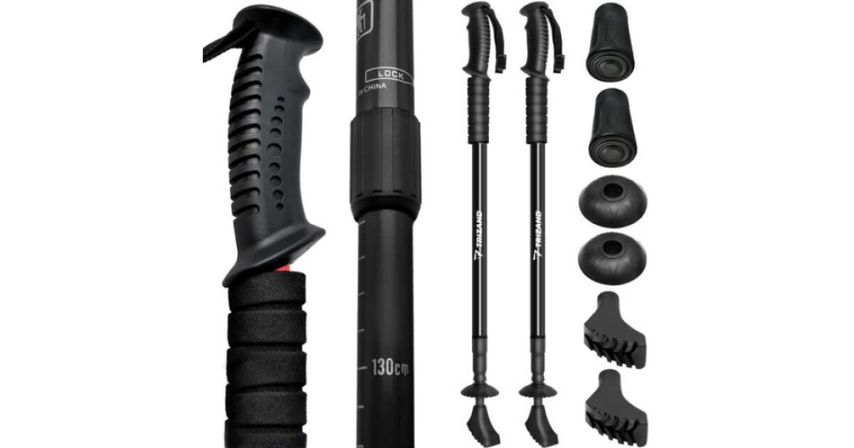 Nordic Walking bot, túrabot, sétabot teleszkópos állítható hosszúsággal ...