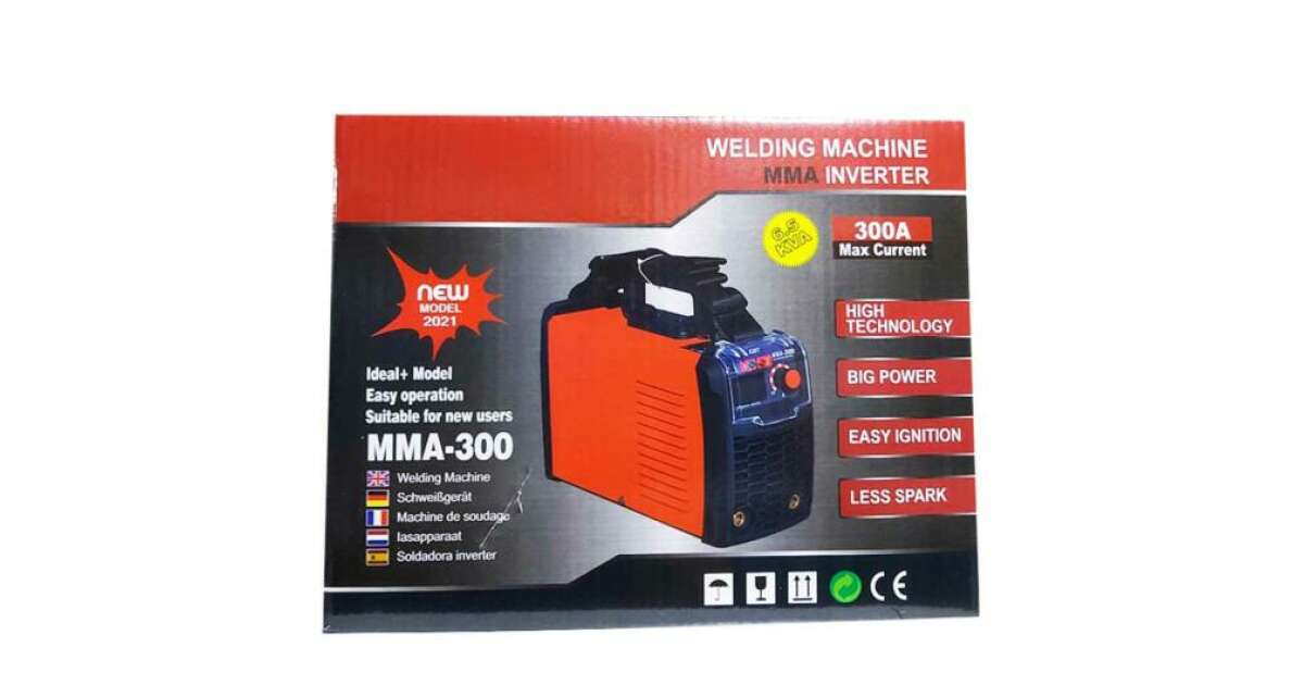 MMA 300 Inverteres hegesztőgép digitális kijelzővel - sisakkal és ...