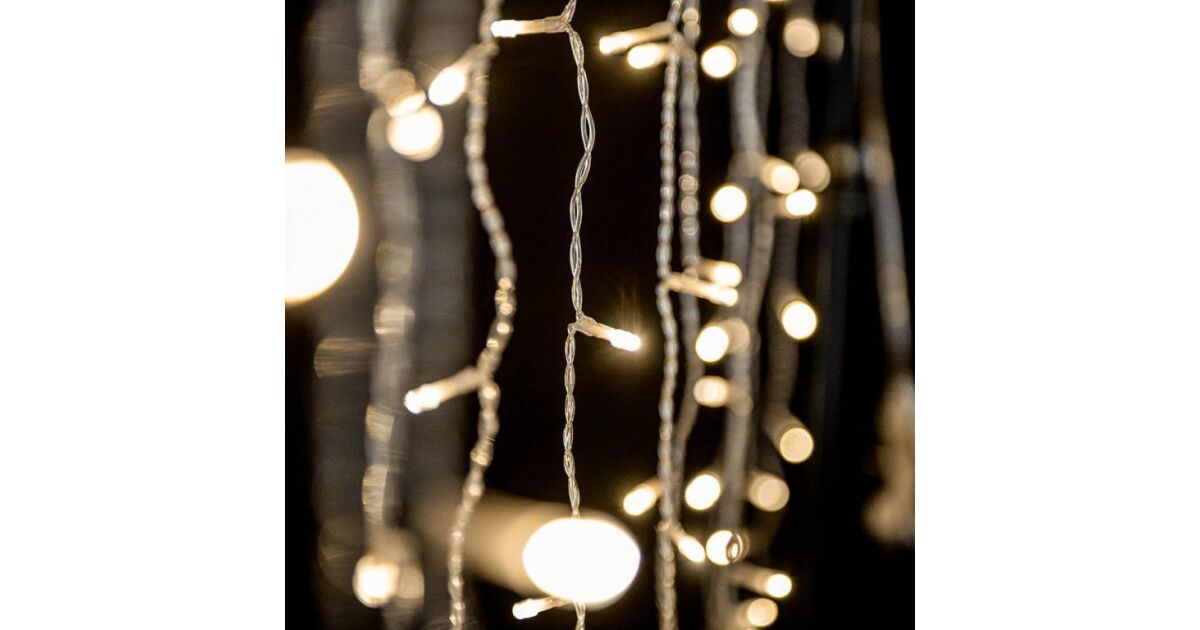 Dekortrend: Crystalline toldható LED fényfüggöny, 0,9 x 2 méter - Meleg ...