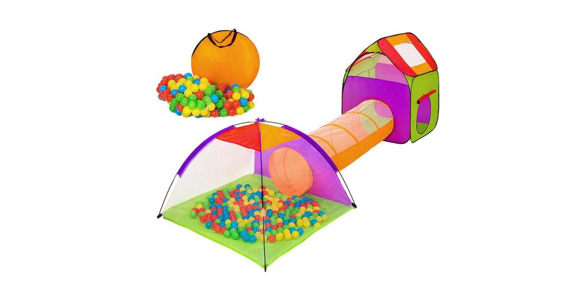 Timeless Tools Detský stan a hrací domček s tunelom vrátane 200 ...