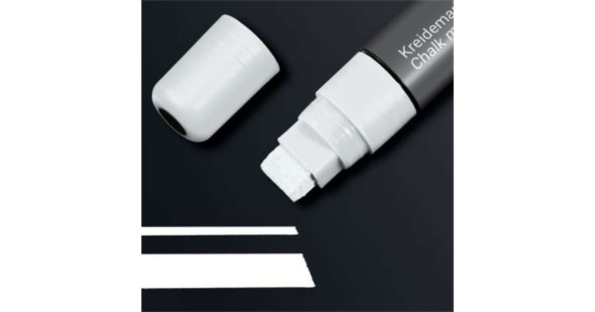 Liquid chalk marker, cut tip, 5-15 mm SIGEL, white | Pepita.com