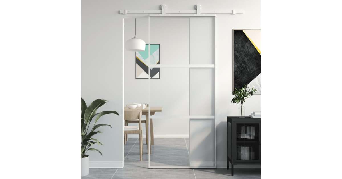 Tolóajtó - Üveg - Alumínium - 90x205 cm | Pepita.hu
