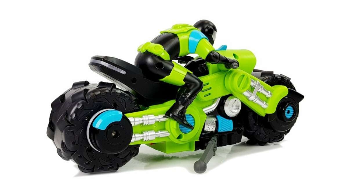 Távirányítós drift motorkerékpár zöld 1:10 2.4 G 8407 | Pepita.hu