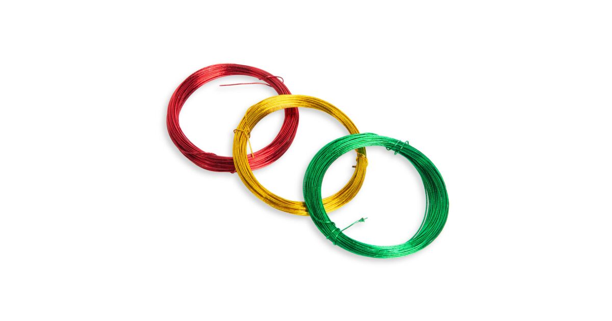 Sârmă decorativă de Crăciun - lucioasă - 3 x 10 m - 3 tipuri / pachet ...