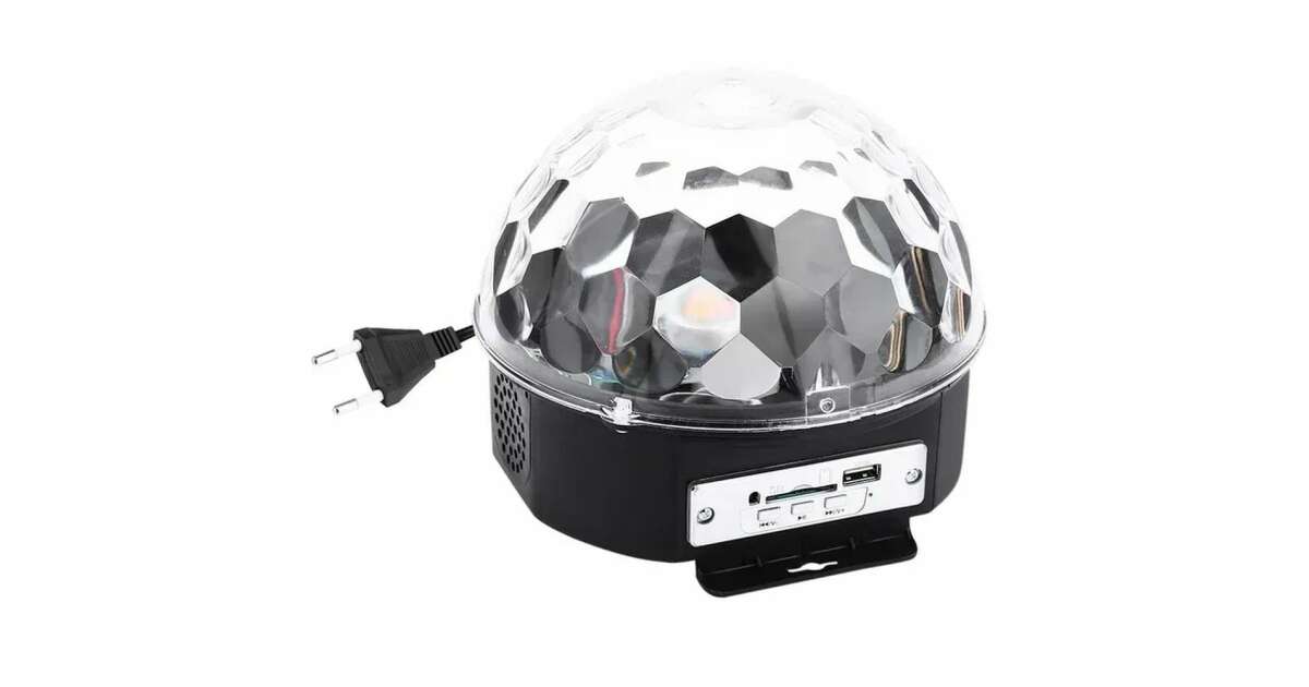 Disco labda hangszóróval + re,pte vezérlés + TF + USB + AUX bluetooth ...
