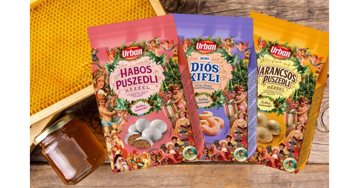 Urbán narancsos mézes puszedli fahéjjal, karácsonyi csomagolásban 180g ...