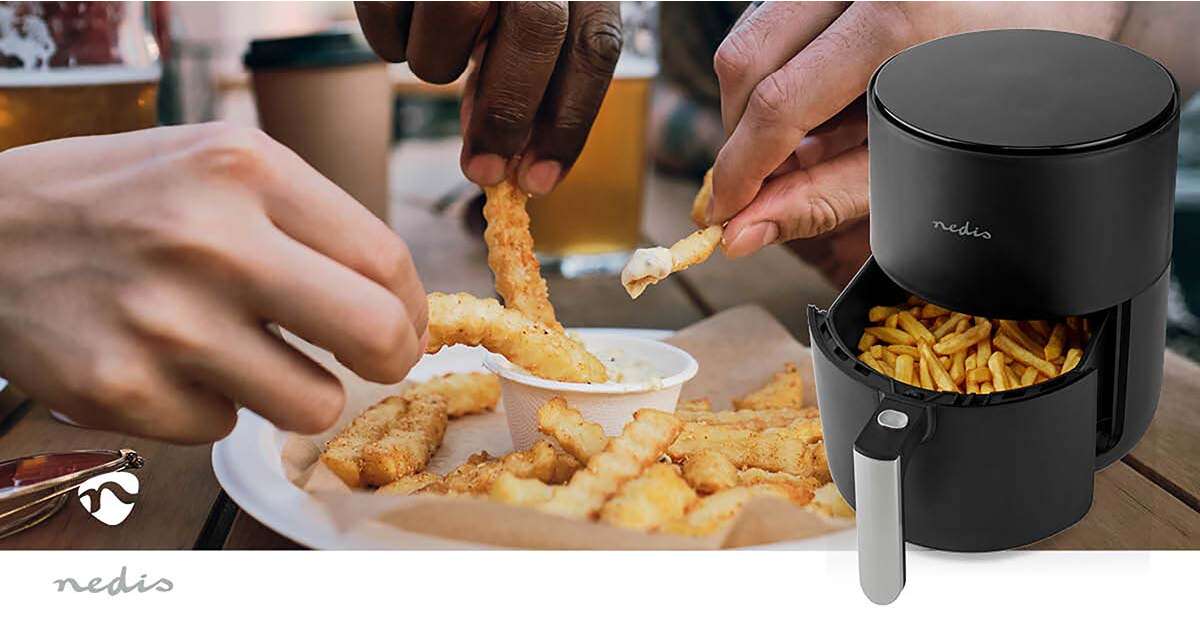 Nedis forrólevegős sütő, Forró Levegő Sütő olaj nélküli fritőz 1500W, 3 ...