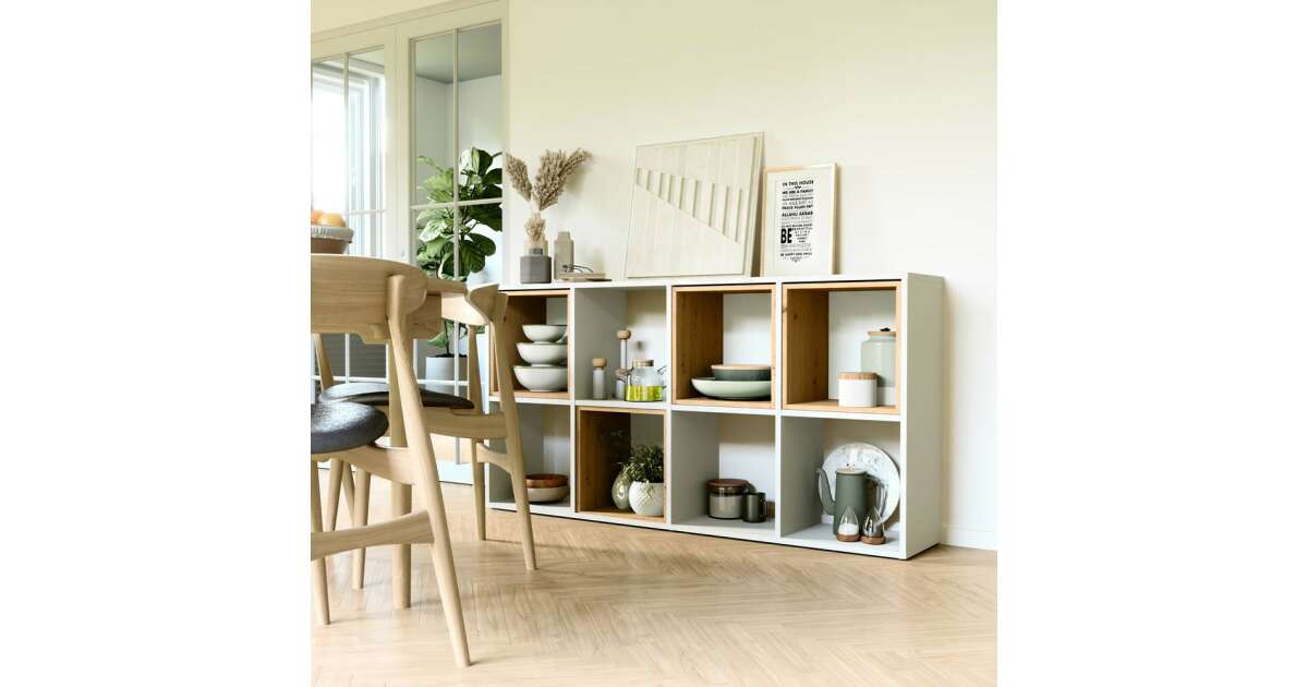 Drohmo Malax 2x4 polc, fehér | Pepita.hu