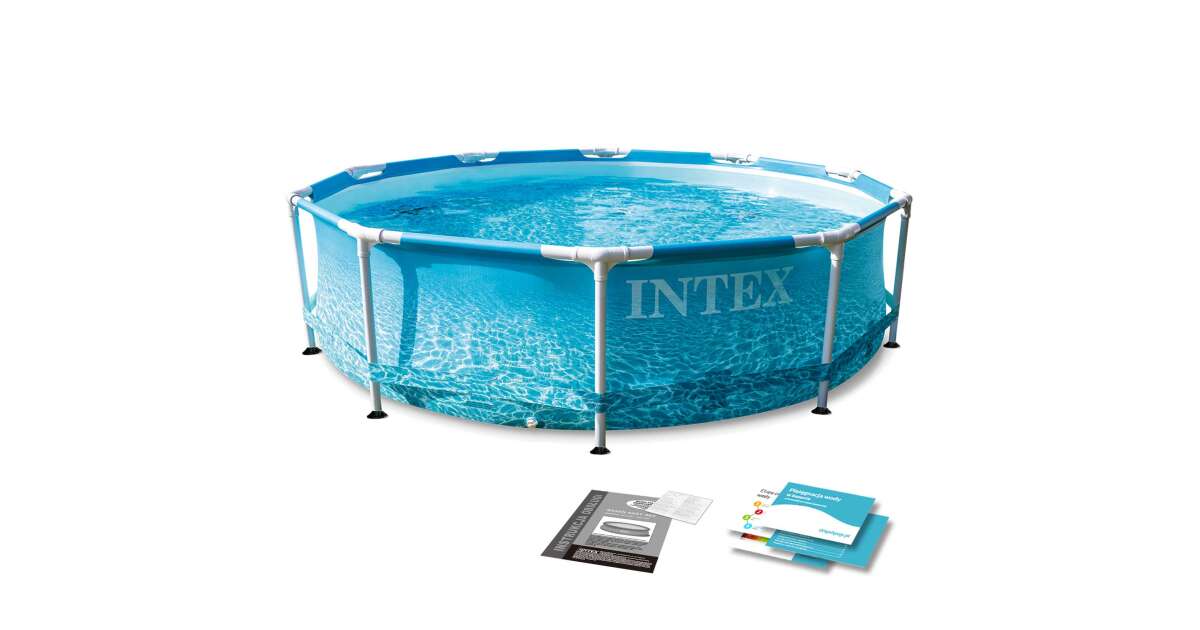 Intex 305x76cm Beachside Prémium fémvázas Medence (28206NP) | Pepita.com