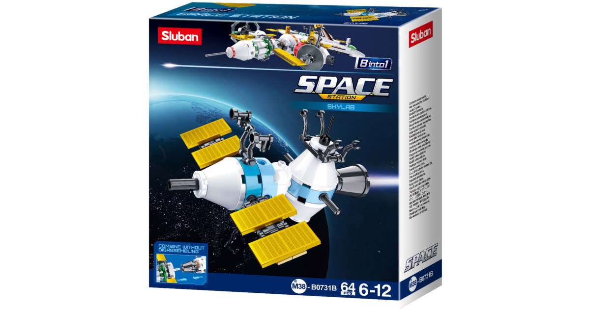 Sluban Space - 8 into 1 Skylab űrállomás építőjáték készlet | Pepita.hu