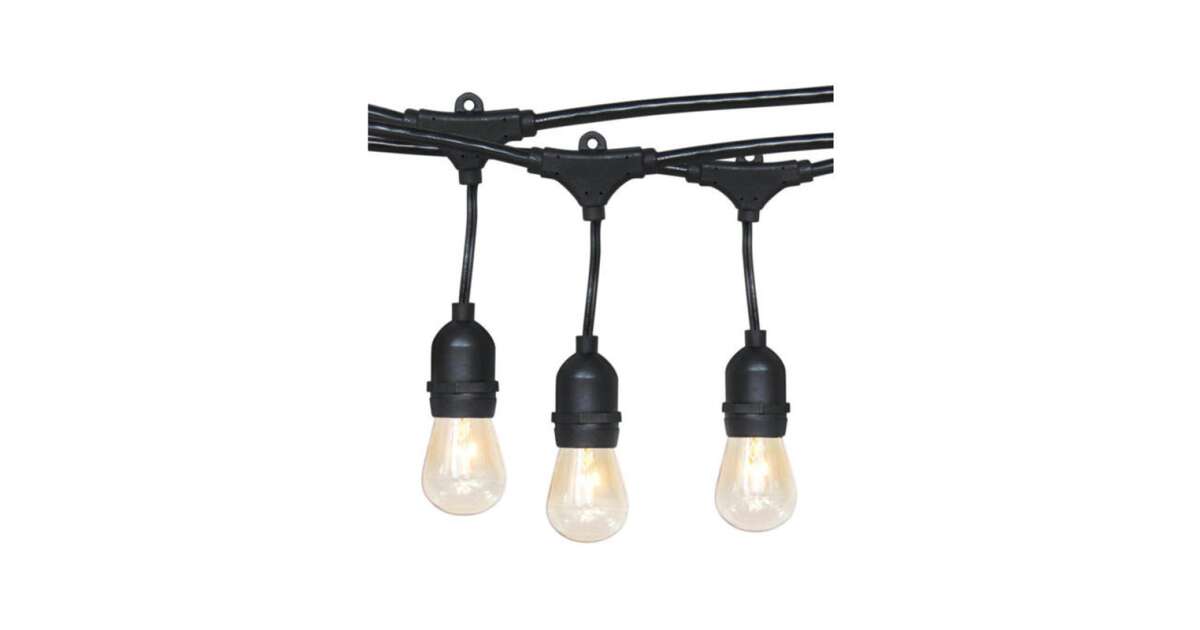 Vízálló dekor égősor, 15 db E27 LED lámpával, 14,6 m, melegfehér ...