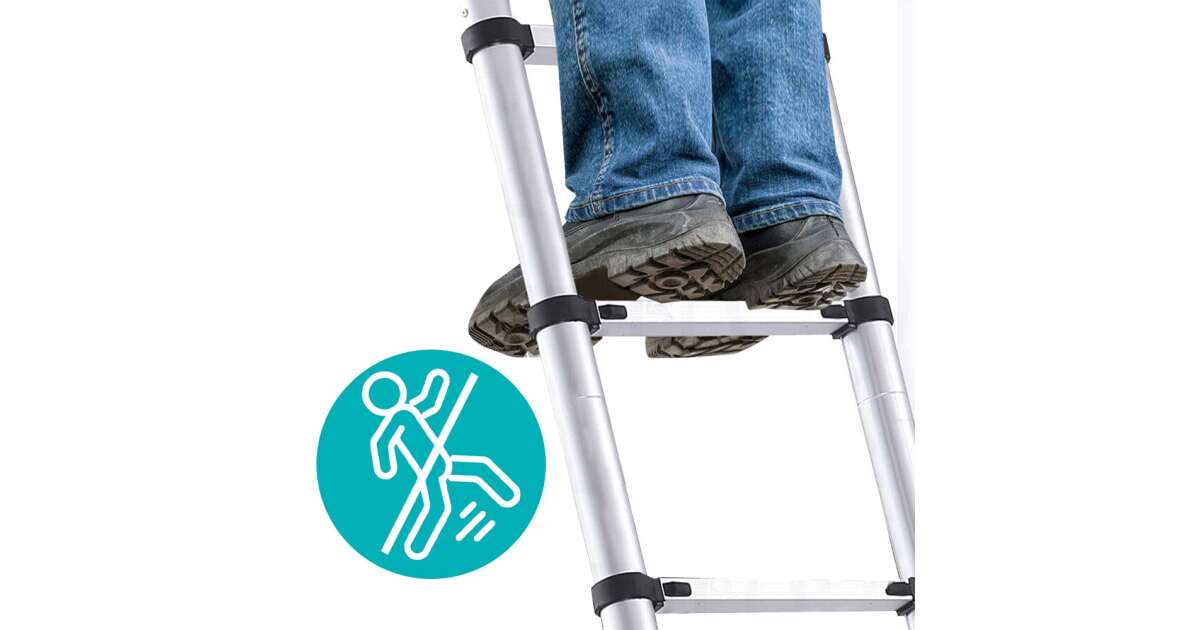 Timeless Tools Scara telescopica din aluminiu, 3 lungimi-4,1 metri ...