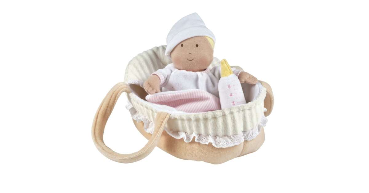 Mózes kosár Grace babával, cumisüveggel és takaróval | Pepita.hu