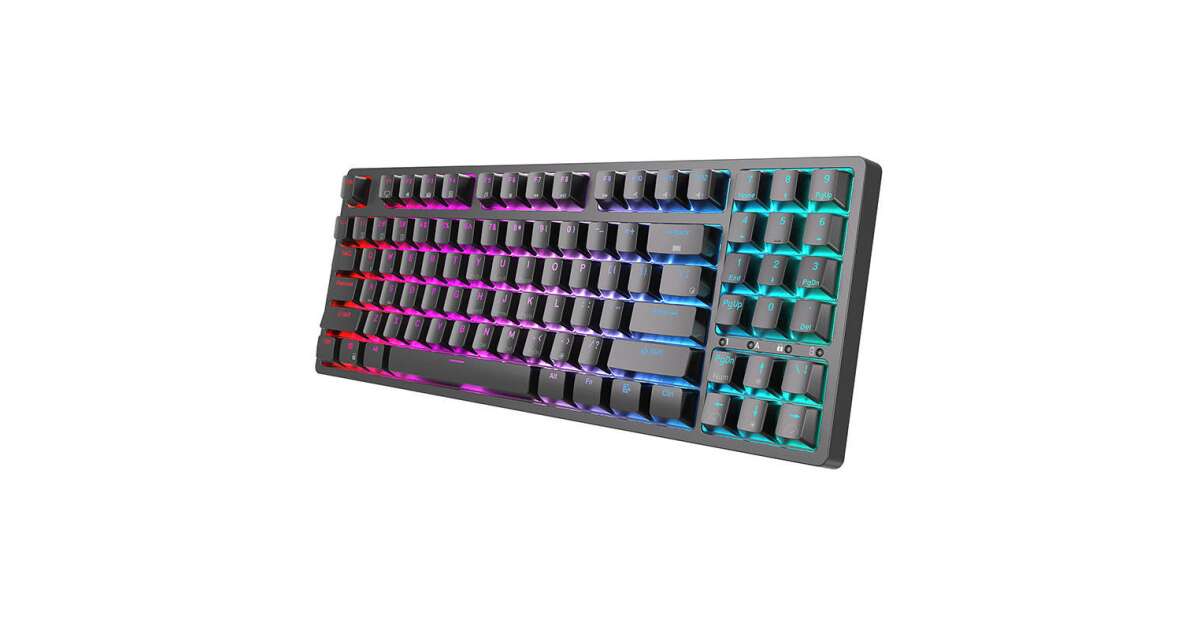 Mechanical keyboard Royal Kludge RK92 RGB, Red switch (black) | Pepita.hu