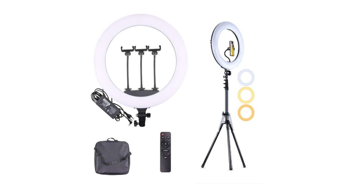 Lampa circulara, Pentru Make up Profesional, Ring Light 46 CM, Cu ...