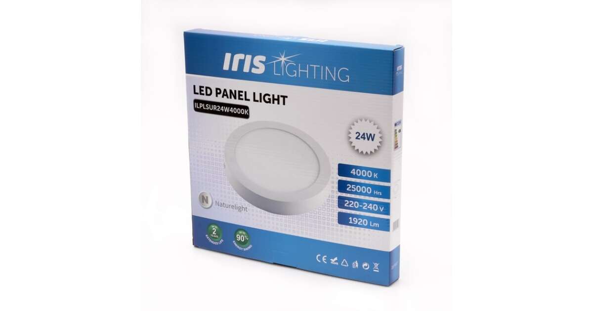Iris Lighting - PLSUR-24W 24W/1920lm/4000K mennyezeti kör alakú LED ...