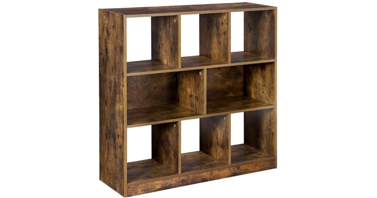 VASAGLE Biblioteca, raft cu 8 unitati de depozitare, pentru living, din ...