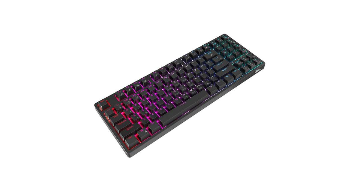 Wireless mechanical keyboard Royal Kludge RK92 RGB, Red switch (black ...