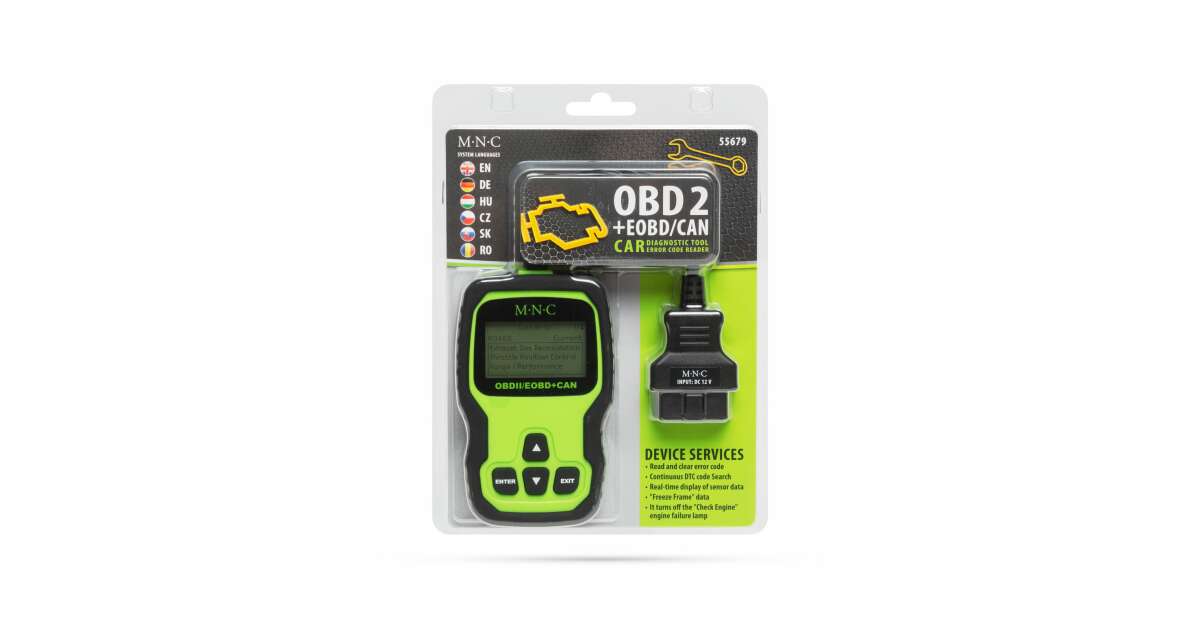 M.N.C 55679 Autó diagnosztikai eszköz - hibakód kiolvasó - OBD2 - 12V ... M.N.C 55679 Autó diagnosztikai eszköz - hibakód kiolvasó - OBD2 - 12V ...