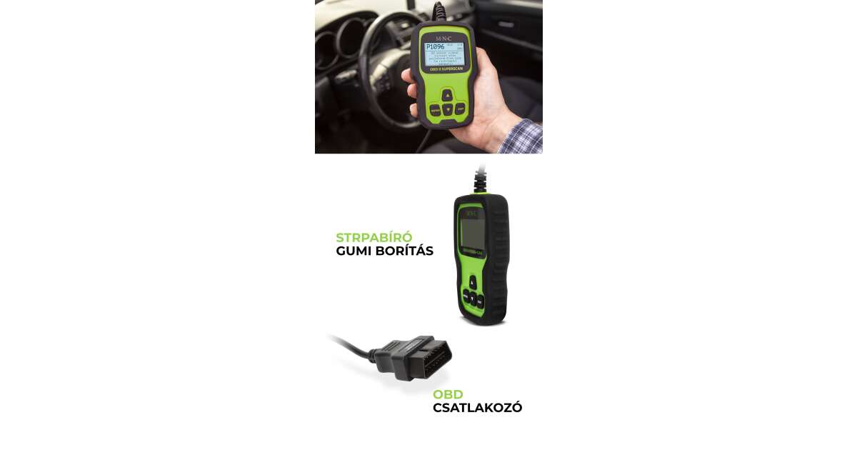 M.N.C 55679 Autó diagnosztikai eszköz - hibakód kiolvasó - OBD2 - 12V ... M.N.C 55679 Autó diagnosztikai eszköz - hibakód kiolvasó - OBD2 - 12V ...