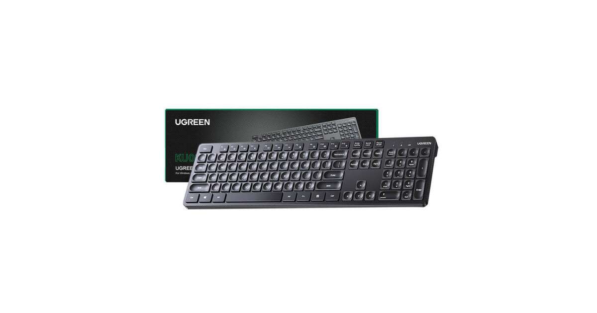 Wireless Membrane Keyboard UGREEN KU004 2.4G (Black) | Pepita.hu