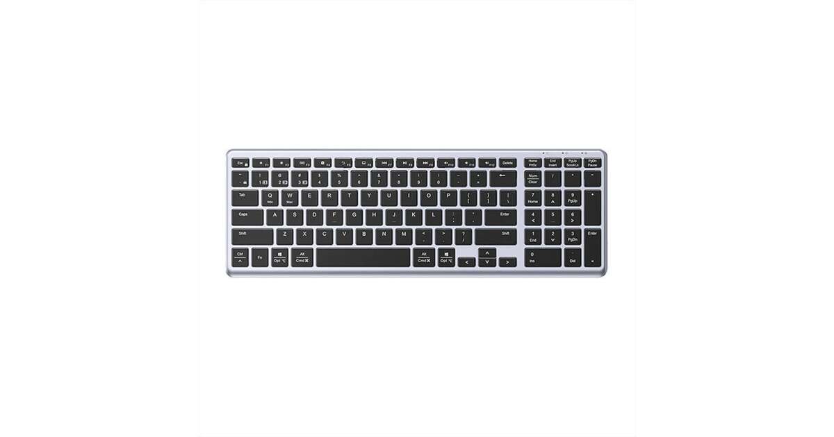 Wireless Membrane Keyboard UGREEN KU005 2.4G+BT (Silver-black) | Pepita.hu