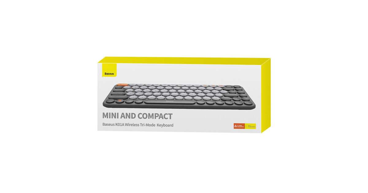 Baseus K01A Wireless Tri-Mode Keyboard Frosted Gray | Pepita.hu
