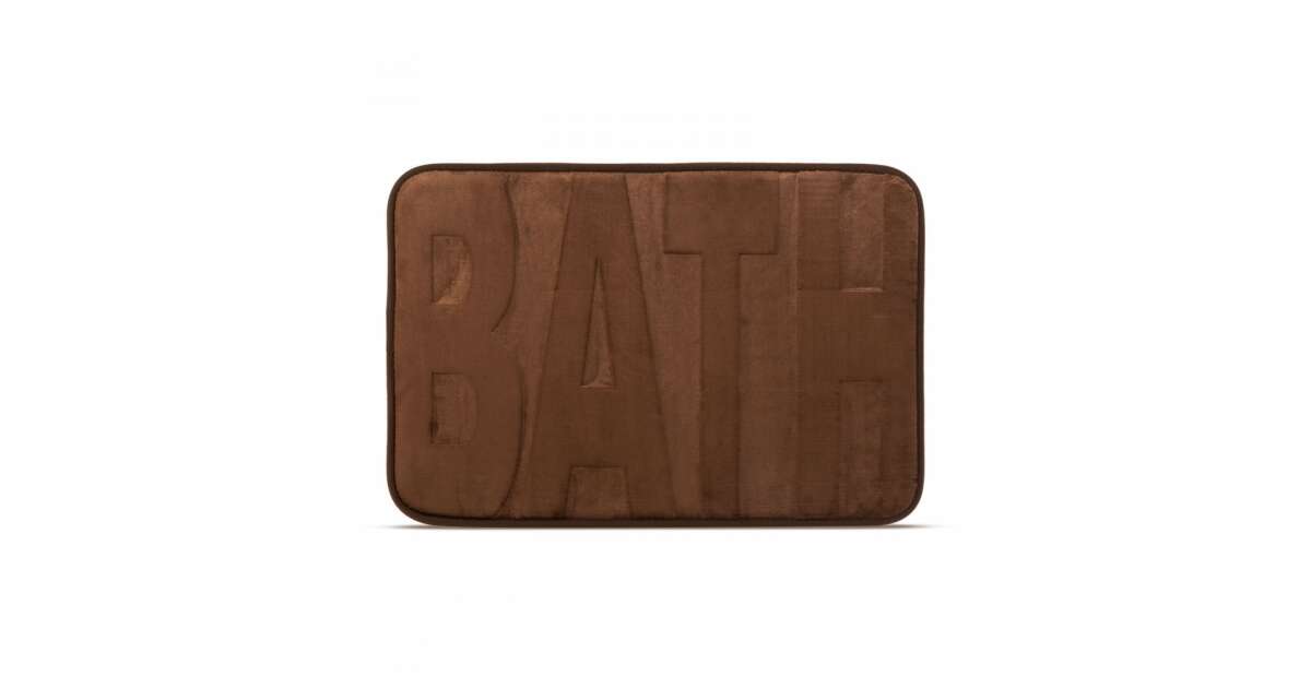 Fürdőszobai kilépőszőnyeg - "BATH" - barna - 60 x 40 cm | Pepita.hu