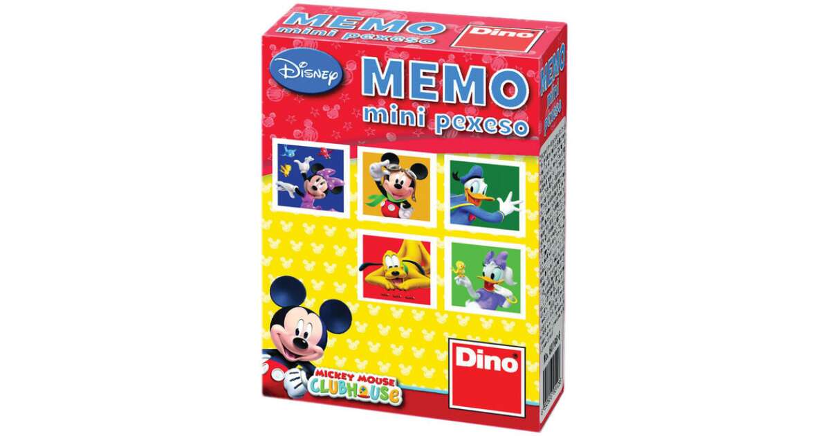 Dino Disney Memo Pexeso - Verdák/Hercegnők/Micimackó - Mini Játék ...