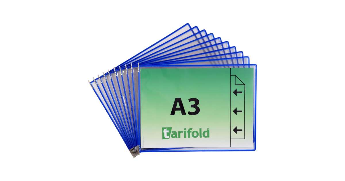 Tarifold bemutatótábla A3 fekvő oldalt nyitott vegyes falitartóba ...