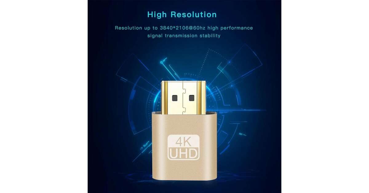 4k HDMI emulátor adapter, Windows / Mac OS / Linux kompatibilitás ...