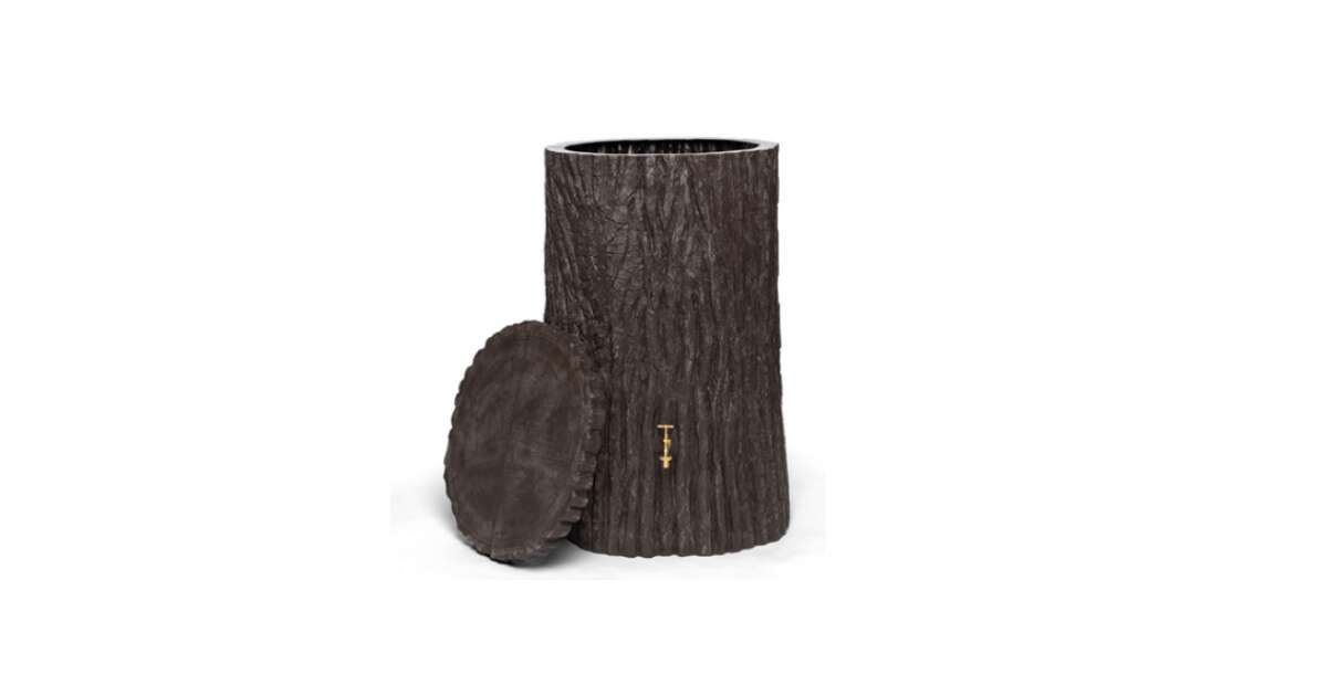 Rainwater collector Evergreen 475 L dark brown, large trunk without tap ...