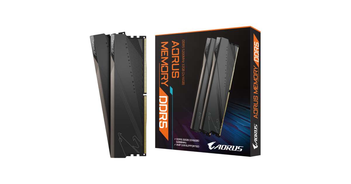 Gigabyte 32GB / 5200 Aorus DDR5 RAM KIT (2x16GB) | Pepita.hu
