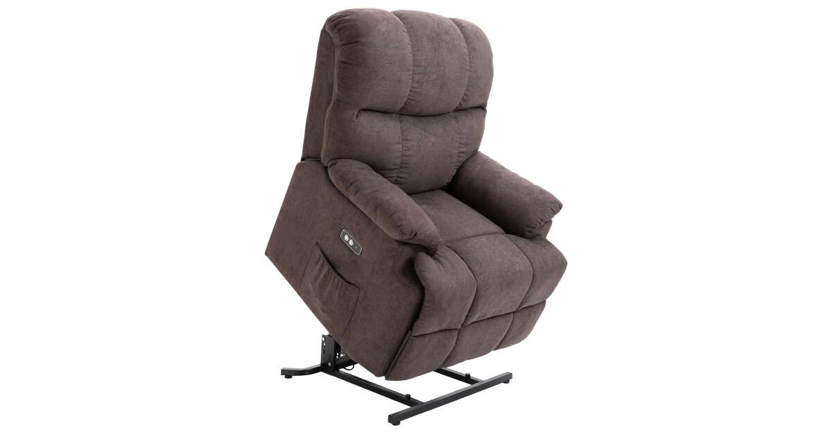 elektromos fotel, dönthető, lábtartó, textil/fém, 80 x 97 x 104 cm ...