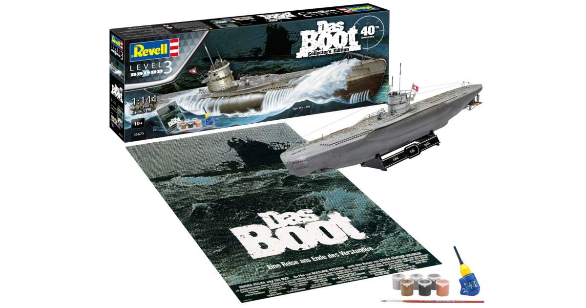 Das Boot Model Kit Gift Set 1/144 U-Boot U96 Typ VII C 40th Anniversary ...