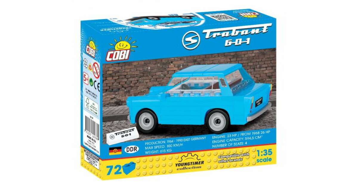 Cobi Youngtimer Trabant 601 Kisautó műanyag modell (1:35) | Pepita.hu