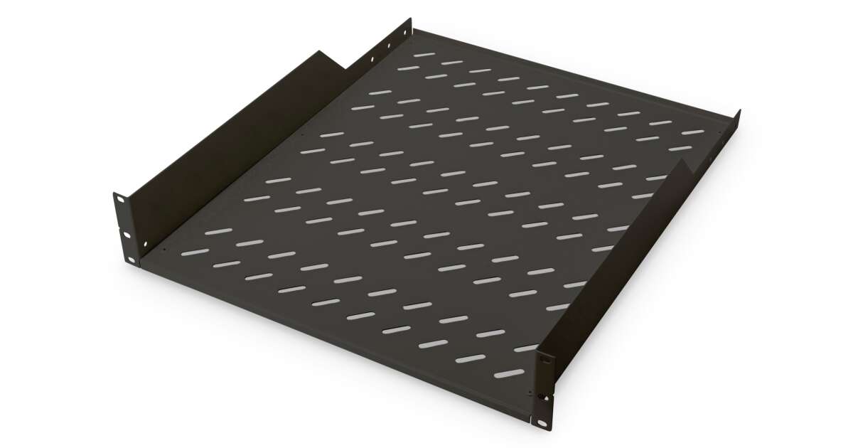 DIGITUS Fachboden 2HE 88x482x552mm bis 25KG schwarz | Pepita.com