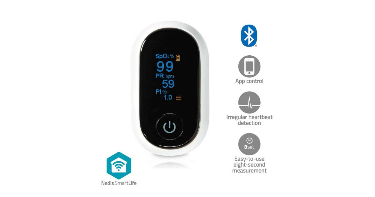 Oximetru de puls SmartLife | Bluetooth | Afișaj OLED | Alarmă sonoră ...