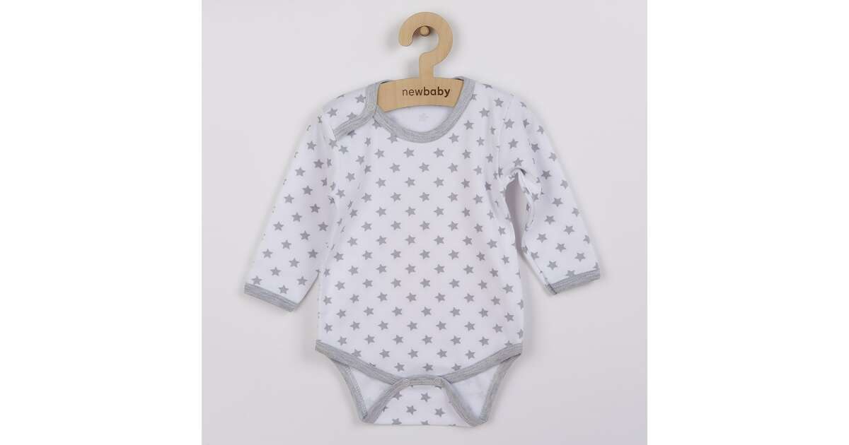 Detské body New Baby Classic II so sivými hviezdičkami | Pepita.com