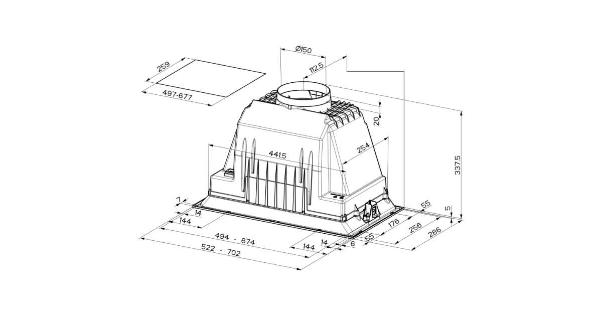Faber INKA PLUS HCS X A52 Páraelszívó - Inox | Pepita.hu