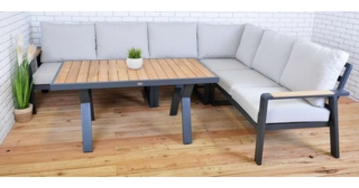 ROJAPLAST ROTTERDAM ALUMÍNIUM SAROK KERTI BÚTOR GARNITÚRA | Pepita.hu