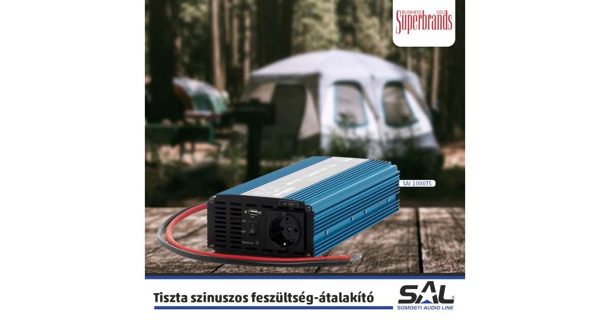 SAL SAI1000TS feszültség átalakító, max 2000w 100% SINUS INVERTER SAI ...