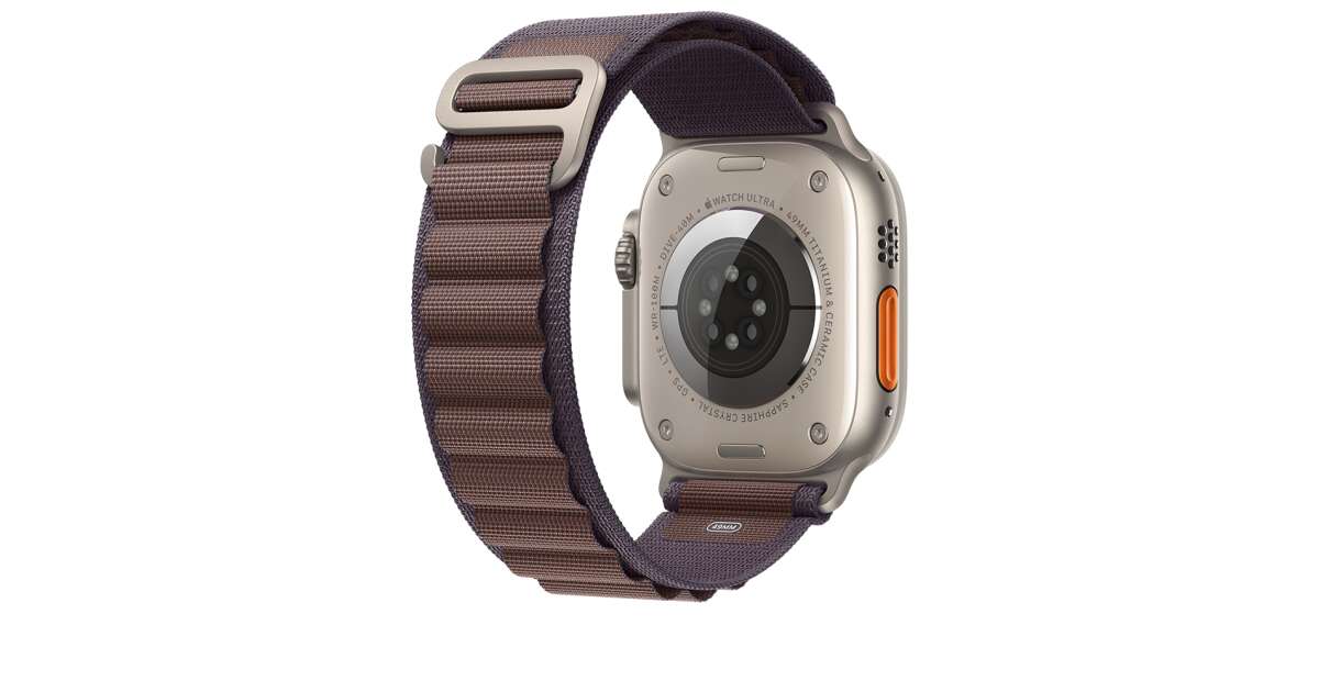 Apple Watch Ultra2 Cellular, 49mm Titanium Case w Indigo Alpine Loop ...