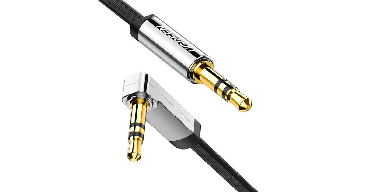 Ugreen flat slanted cable AUX audio cable 3.5 mm-ES mini jack 0.5 m ...