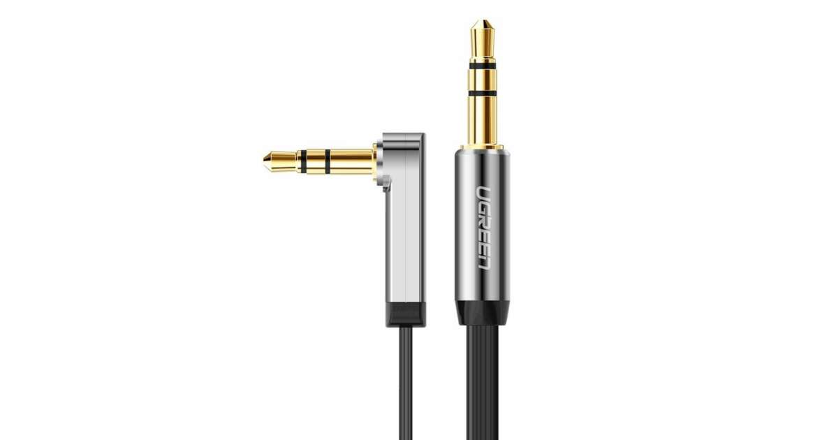 Ugreen flat slanted cable AUX audio cable 3.5 mm-ES mini jack 0.5 m ...