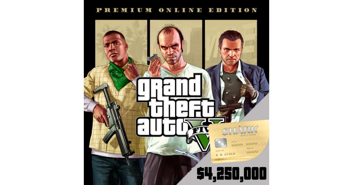 Grand Theft Auto V: Premium Online Edition & Whale Shark Card Bundle (EU) (Digitális kulcs ...